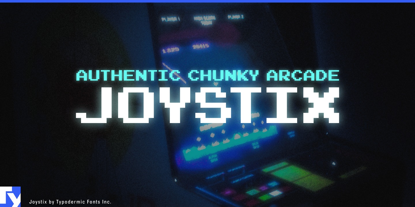 Joystix: скачать шрифт и установить для веб-сайта и фотошопа бесплатно.