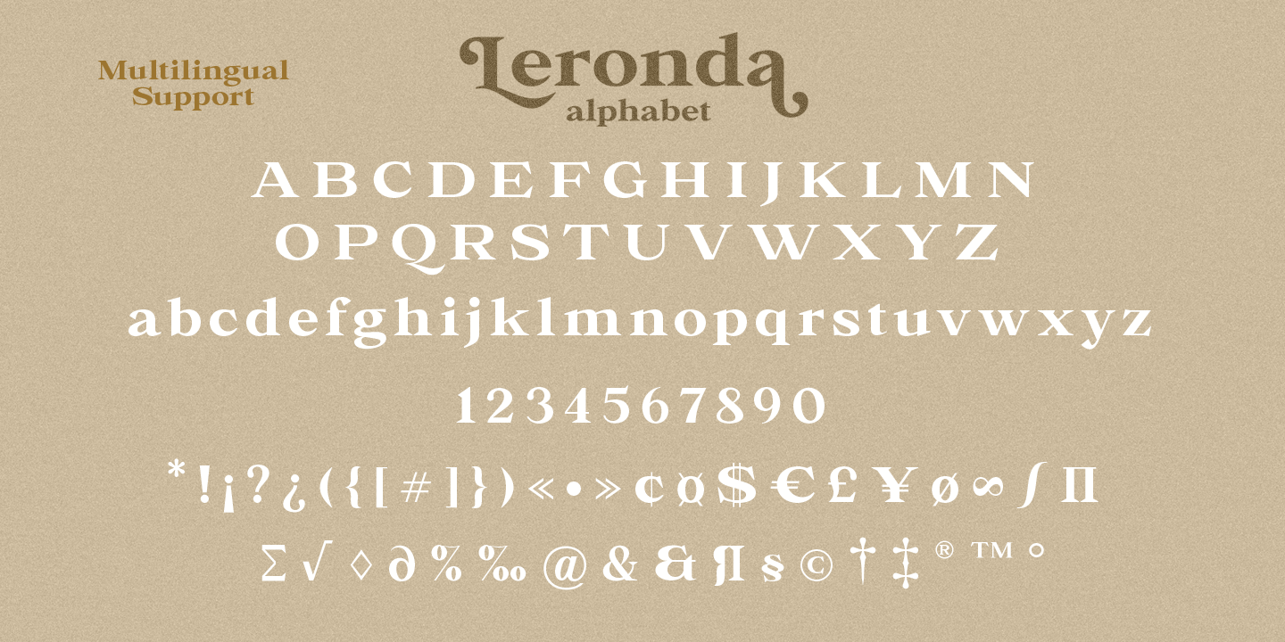 Leronda: скачать шрифт и установить для веб-сайта и фотошопа бесплатно.