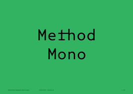 Method Mono: скачать шрифт и установить для веб-сайта и фотошопа бесплатно.